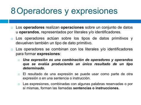 Operadores Y Expresiones En Programación