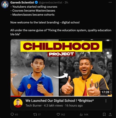 Tech Youtuber Started Digital School What Do You Guys Think Rindiatech