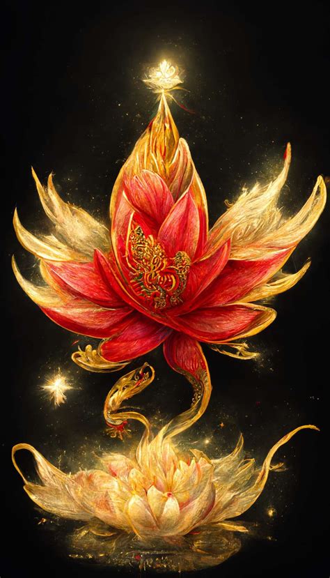 火焰盛开的莲花 Ai壁纸 素材集市