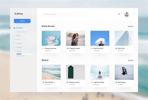 fluent design drive on behance
