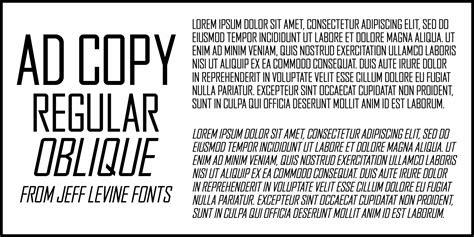 Ad Copy Jnl Font
