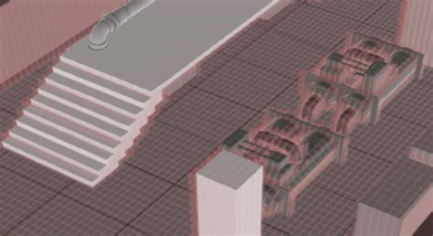 Virtual Environment Combined With Voxel Map The Red Voxels Are