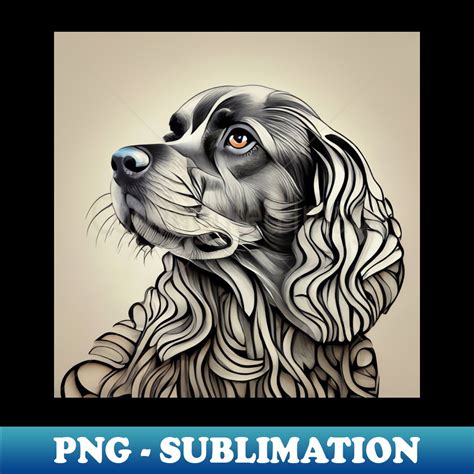 Profile Of A Cocker Spaniel Digital Sublimation Download F Inspire
