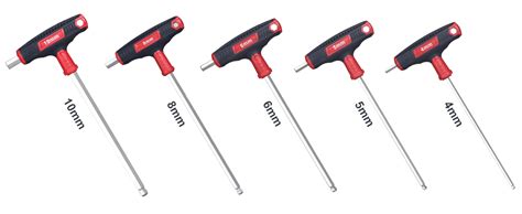 5 Piece T Handle Ball End Hex Key Wrench Set T Handle Allen Wrench
