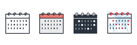 Calendar Icon Logo Vector Illustration Calendar Symbol Template For Graphic And Web Design