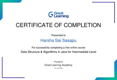 Harsha Sai S On Linkedin 🚀 Completed Data Structures And Algorithms
