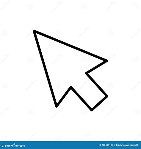 Computer Mouse Click Cursor Gray Arrow Icons Set Vector Illustration