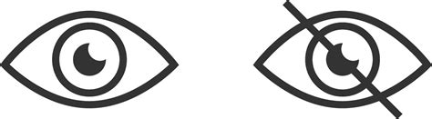 Show Password Icon Eye Symbol Vector Vision Hide From Watch Icon Secret View Web Design
