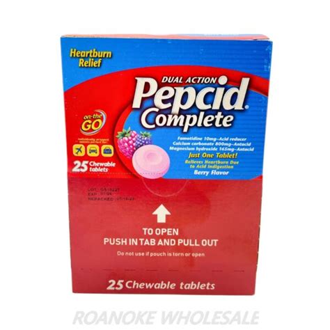 Pepcid Complete Chewable Tablets 25pcs Roanoke Wholesale