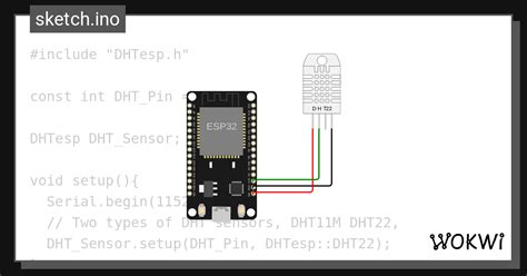 Connect DHT To ESP Wokwi ESP STM Arduino Simulator