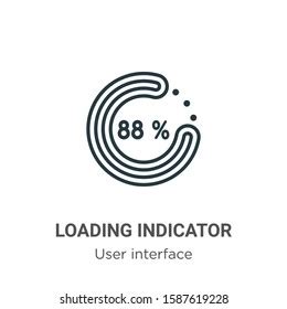 Loading Indicator Outline Vector Icon Thin Stock Vector Royalty Free Shutterstock