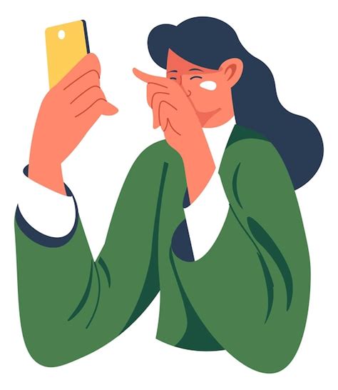Premium Vector Woman Using Smartphone Girl With Mobile Phone