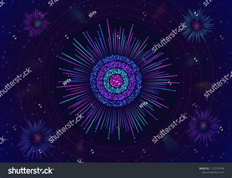 Big Data Circular Visualization Analysis Information Stock Vector