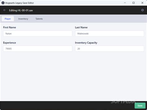 hogwarts legacy save editor download softpedia