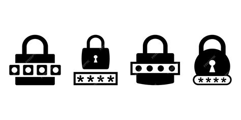 Premium Vector Set Of Lock Password Vector Icons Padlock And