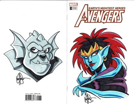 Demona And Lexington In Ronald Shepherds Marvel Sketch Covers Comic Art Gallery Room