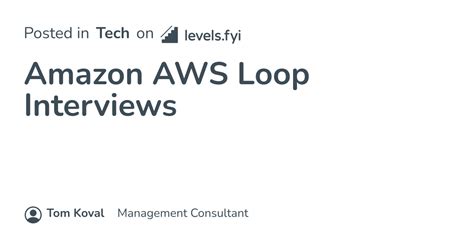 Amazon Aws Loop Interviews Levelsfyi Community