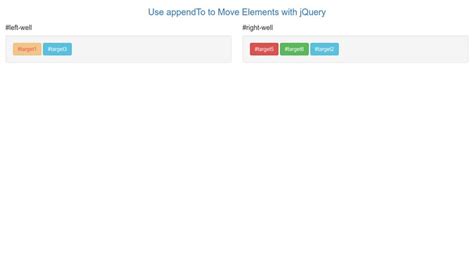 Use Appendto To Move Elements With Jquery