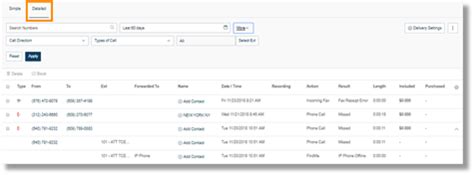 Call Log Overview AT T Office Hand Asecare