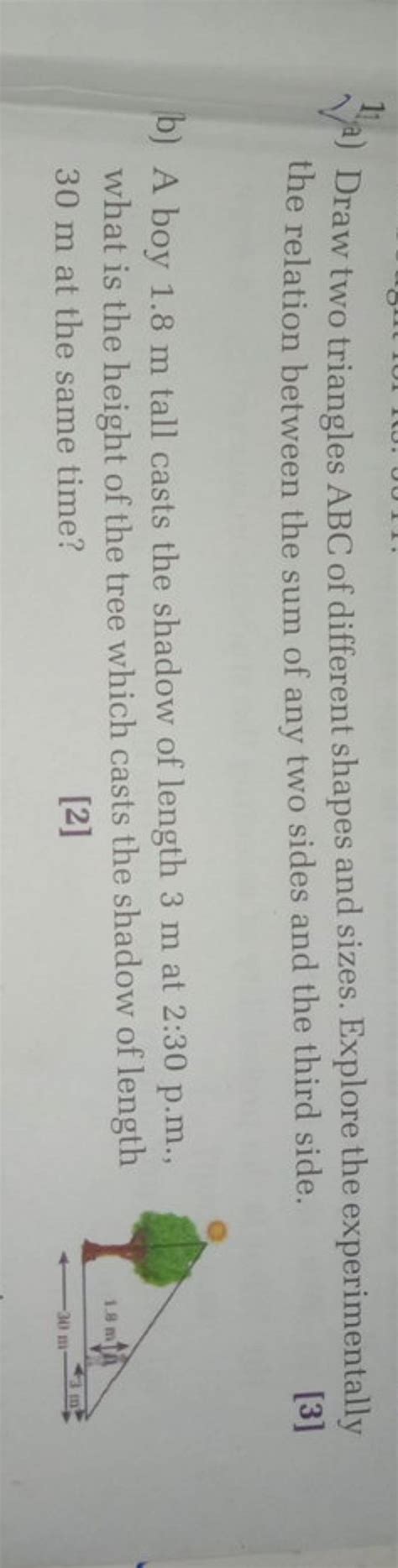 Draw Two Triangles Abc Of Different Shapes And Sizes Explore The Experim