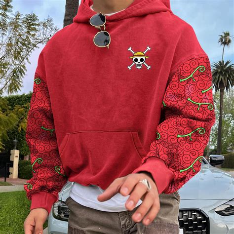 Unisex Retro One Piece Hoodie Red S Red Long Sleeve Hoodie For