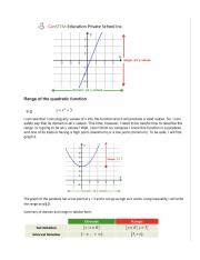 Understanding Domain and Range of a Quadratic Function | Course Hero