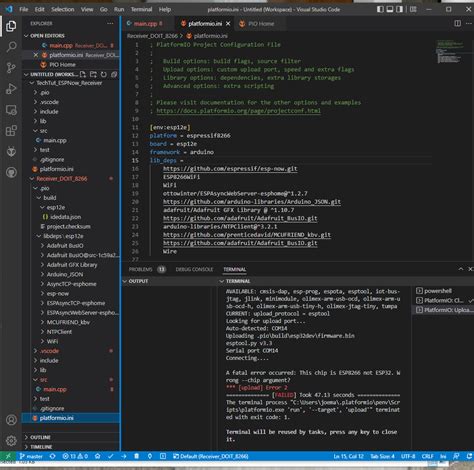 pio is looking for esp32 but it s esp8266 everywhere platformio ide
