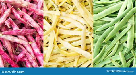 Red Green And Yellow Beans Like A Traffic Lights Stock Photo Image Of Haricot Background