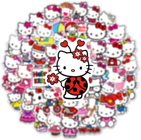 Stickers Hello Kitty 50 Pezzi Cartoon Hello Kty Adesivi Per Laptop