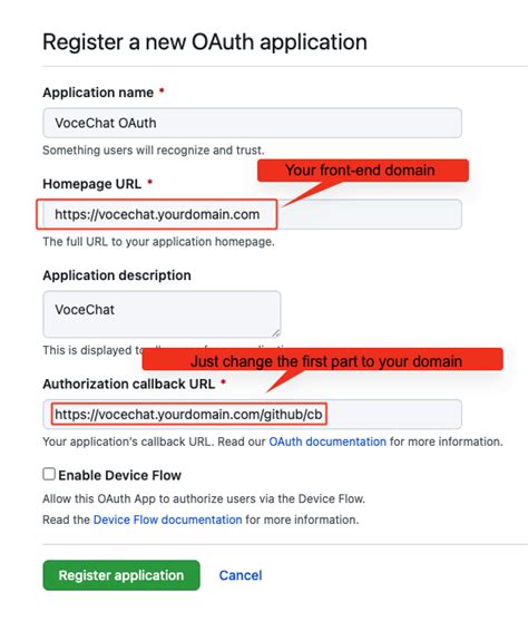 How To Set Up Github Login Vocechat