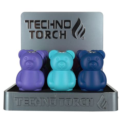 Techno Torch Bear Assorted Design Torch Lighter 12ct Steep Slope Vape