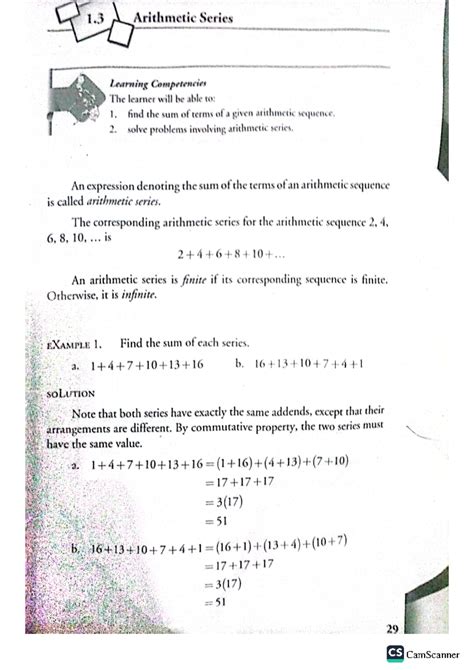 Arithmetic Series Module Civil Engineering Studocu