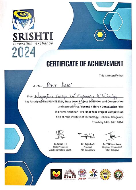 Ravi Prakash Desai On Linkedin Won 1st Position In Srishti Hackathon