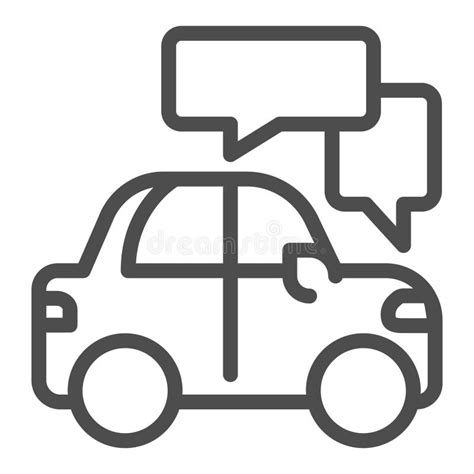 Car And Driver Review Popup Line Icon Drivers Permit Concept Vector