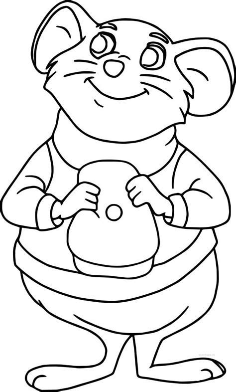 Bernard 4 Cartoon Mouse Coloring Page