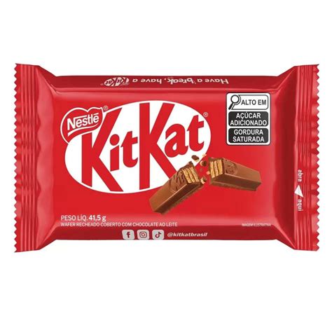 Kit Kat Ao Leite 41 5g Nestlé Wafer Crocante Com Chocolate Cremoso