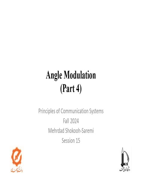Angle Modulation Part 4 Pdf Electrical Engineering Wireless