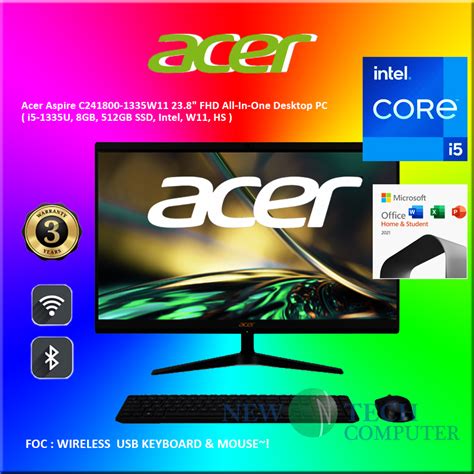 Acer AIO Aspire C W I C W I NON TOUCH AIO Desktop PC W
