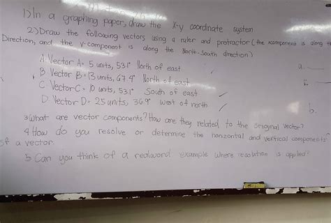 1in A Graphing Paper Draw The X Y Coordinate System 2 Draw The