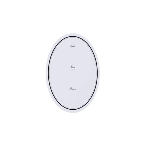 Oval Cursive Menu Card In The Roundhouse