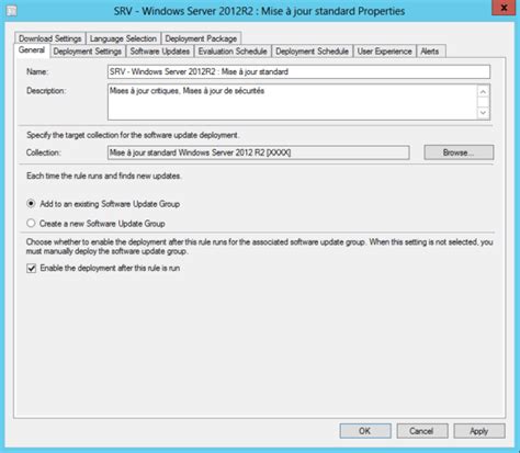 TUTO SCCM 2012R2 Automatically Deploy The Security Updates And Critical Updates SYS Advisor