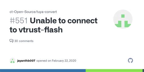 unable to connect to vtrust flash · issue 551 · ct open source tuya
