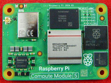 Вычислительный модуль Raspberry Pi Compute Module 5 4gb Ram 32gb Emmc Radiomart Kz
