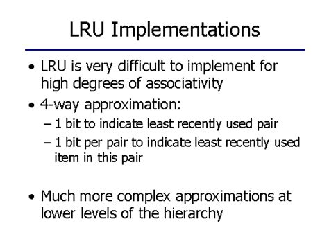 Lru Implementations