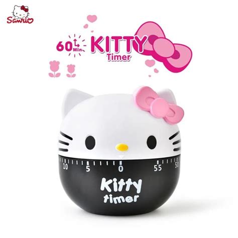 Kawaii Hello Kittys Anime Peripheral Kitchen Series Cartoon Cute Timer Kitchen Cooking Learning