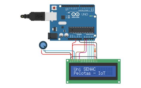 Circuit Design Lcd 16x2 Tinkercad