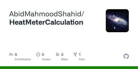 GitHub AbidMahmoodShahid HeatMeterCalculation