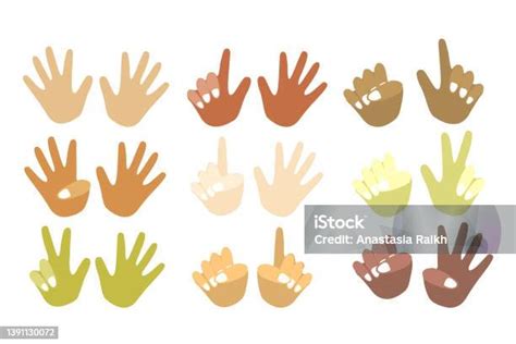 정신 수학 학교 수학 과정 창조적 인 아이들을위한 손가락 계산 키트 다른 색깔 다른 인종의 손바닥 손가락 계산 수학 웹 사이트