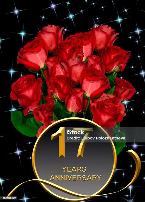 3d 그림 17 주년 축제 배경에 황금 숫자입니다 기념일 축하 파티를위한 포스터 또는 카드 17에 대한 스톡 사진 및 기타 이미지 Istock