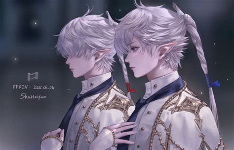 The Big Imageboard Tbib 1boy 1girl Ahoge Alisaie Leveilleur